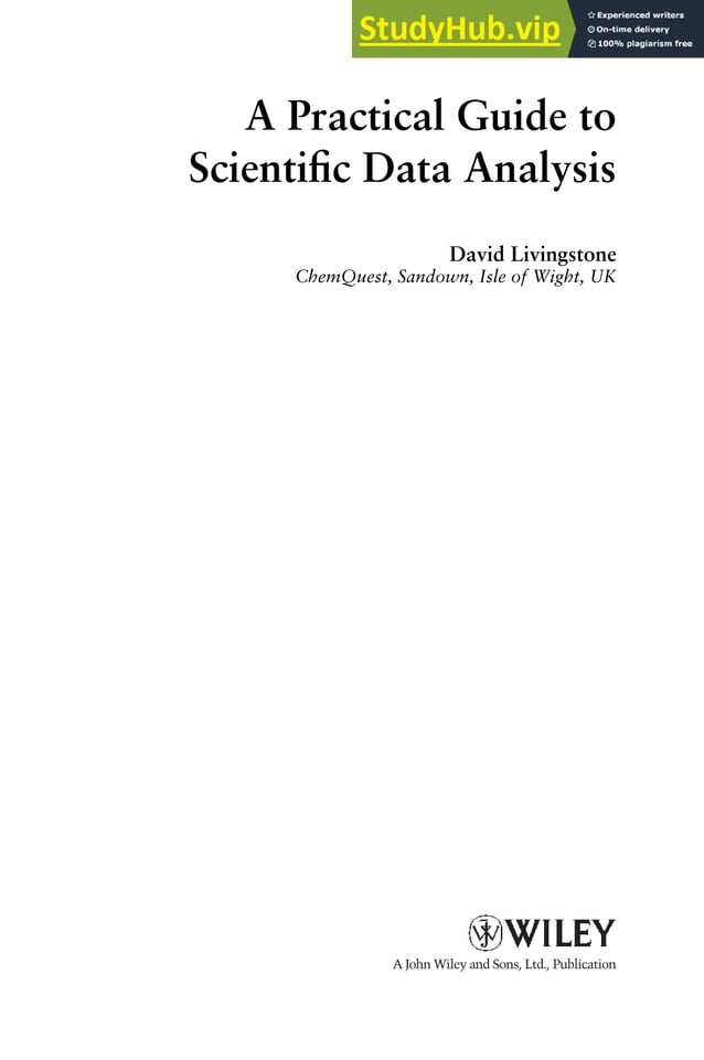 A Practical Guide To Scientific Data Analysis | PDF
