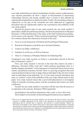 A Practical Guide To The Comparative Case Study Method In Political ...