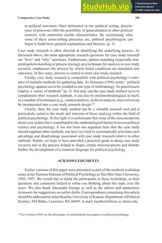 A Practical Guide To The Comparative Case Study Method In Political ...