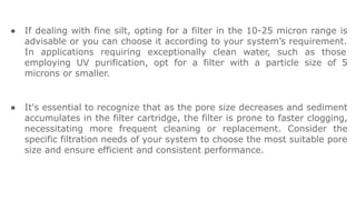 A Practical Guide to Water Filter Cartridge Selection | PDF