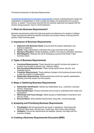 A Practical Introduction to Business Requirements.docx