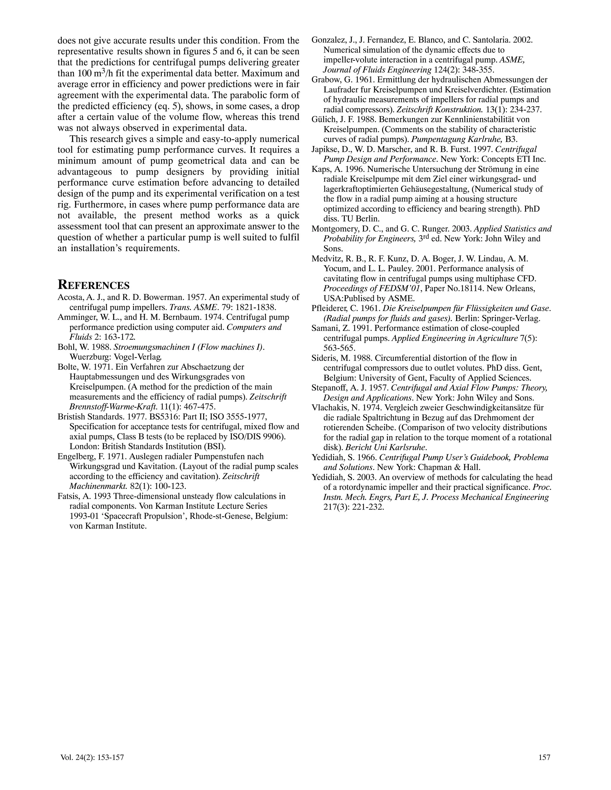 A practical method to predict performance curves of centrifugal water pumps | PDF