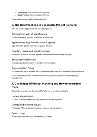 A Practical Roadmap to Project Planning in Software Project Management ...