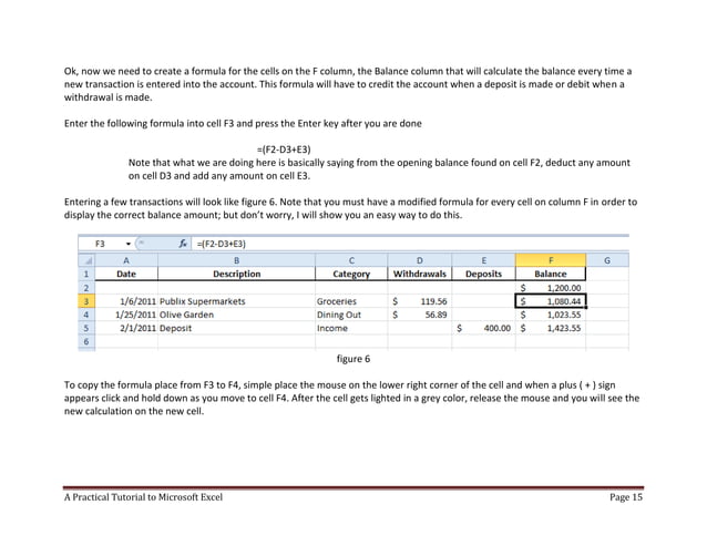 A Practical Tutorial To Excel Pdf Operating Systems Computer Software And Applications