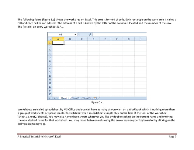 A practical tutorial to excel | PDF | Operating Systems | Computer ...