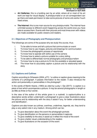 A PRACTICAL VIEW ON PHOTOJOURNALISM | PDF