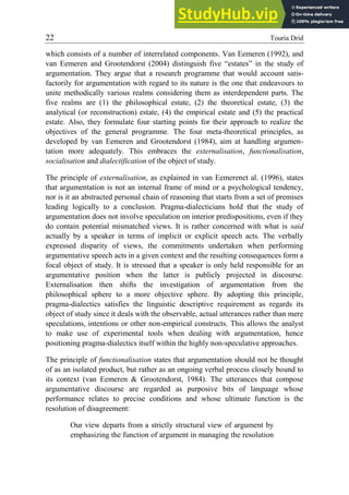 A Pragma-Dialectical Approach To Argumentative Discourse | PDF