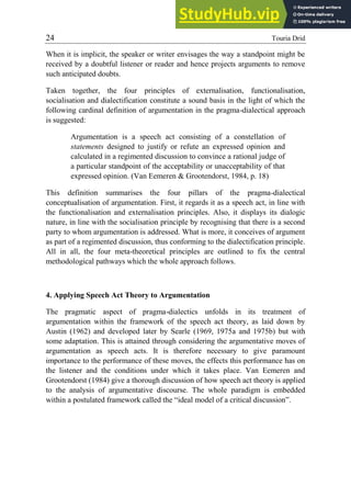 A Pragma-Dialectical Approach To Argumentative Discourse | PDF