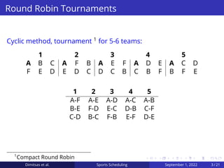 A Pragmatic Approach for Solving the Sports Scheduling Problem ...