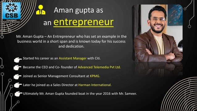 All about boAt company by CEO aman gupta | PPT