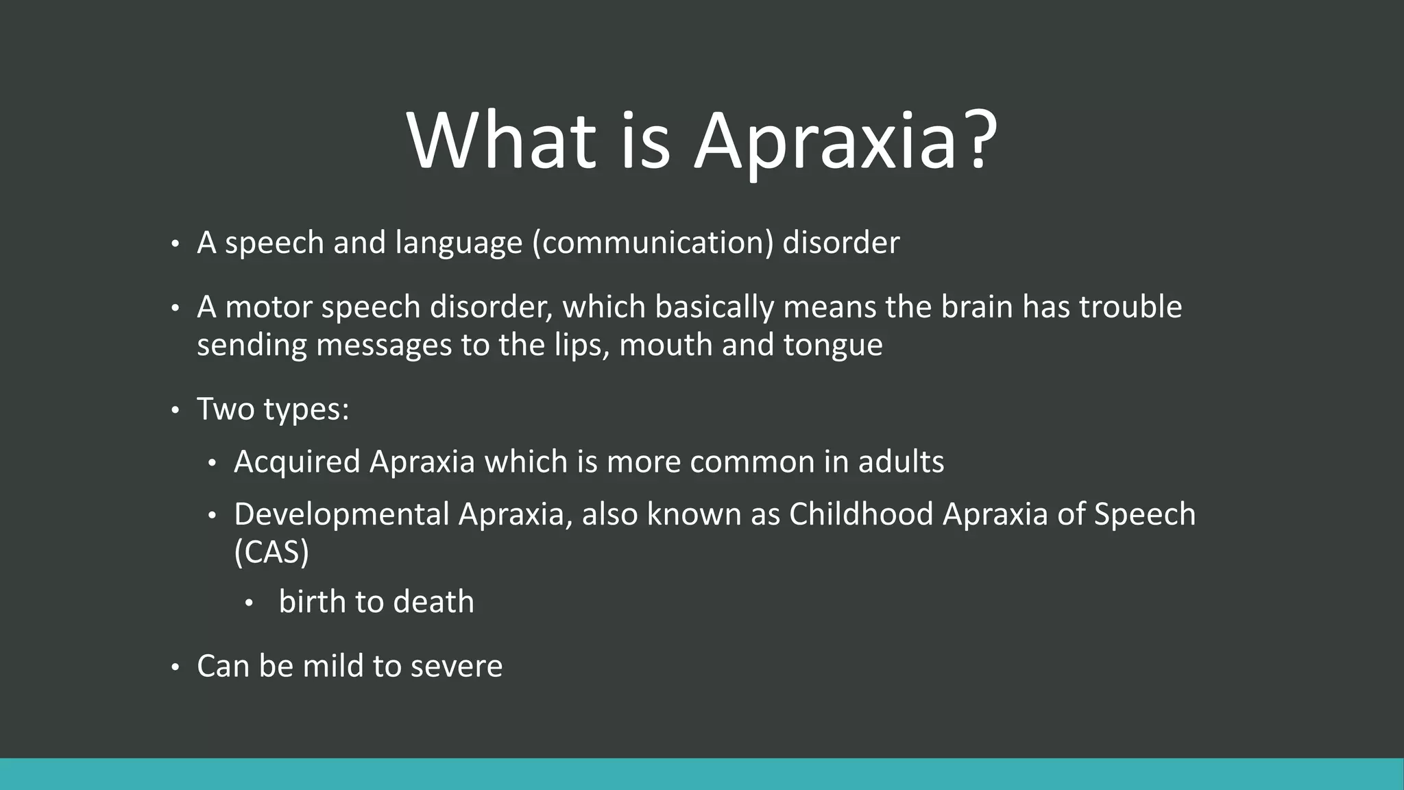 Apraxia | PPTX