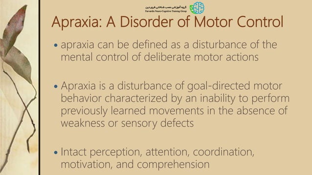Apraxia | PPSX | Brain and Nervous System Disorders | Diseases and ...
