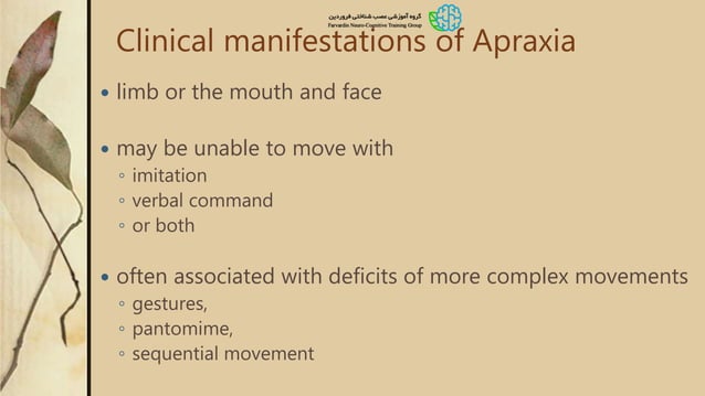 Apraxia | PPSX | Brain and Nervous System Disorders | Diseases and ...