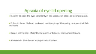 Apraxia examination and evaluation | PPTX