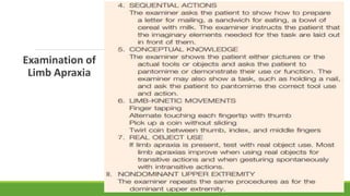 Apraxia examination and evaluation | PPTX