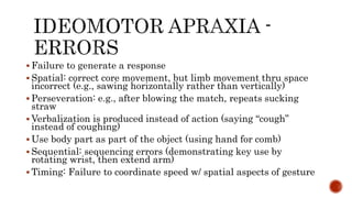Apraxia and Other Types (Neuropsychology) | PPTX