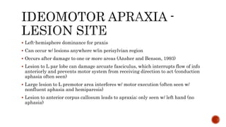 Apraxia and Other Types (Neuropsychology) | PPTX