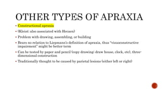 Apraxia and Other Types (Neuropsychology) | PPTX