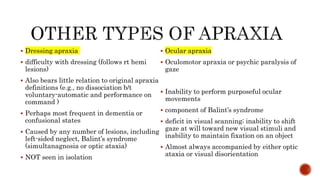 Apraxia and Other Types (Neuropsychology) | PPTX