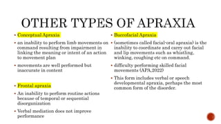 Apraxia and Other Types (Neuropsychology) | PPTX