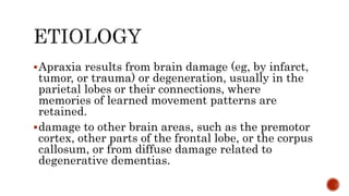 Apraxia and Other Types (Neuropsychology) | PPTX