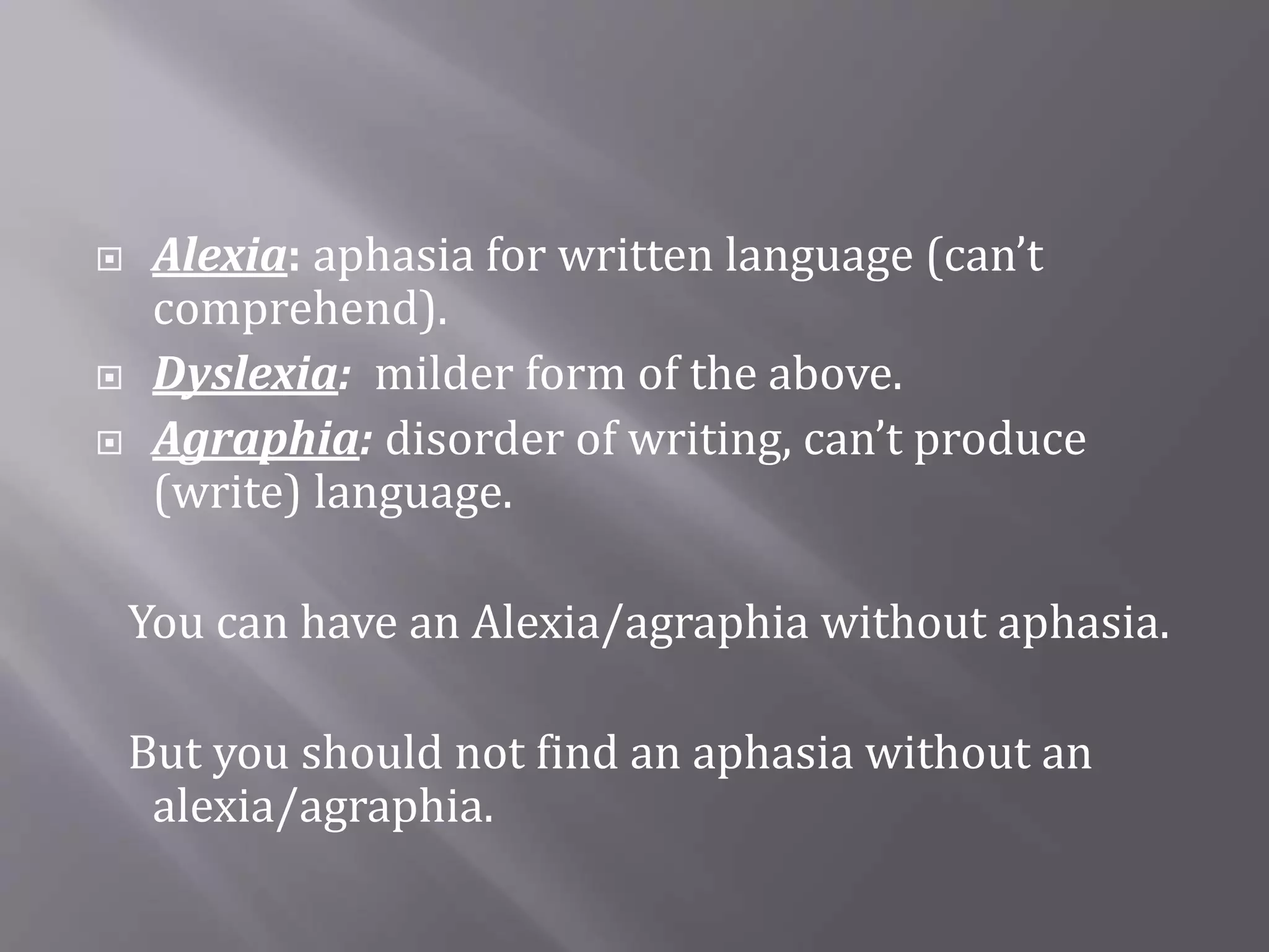 Apraxia, aphasia assessment and their management | PPTX