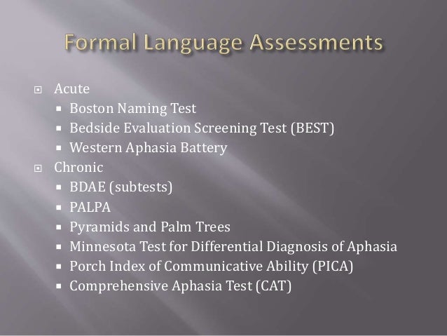 Apraxia, aphasia assessment and their management