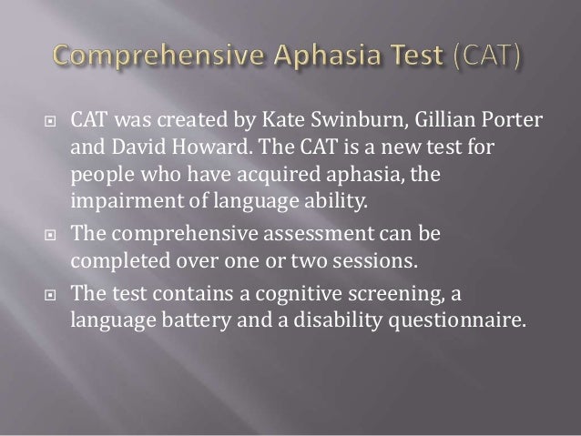 Apraxia, aphasia assessment and their management