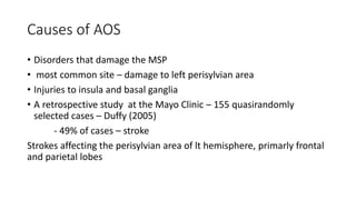 Apraxia of speech | PPTX