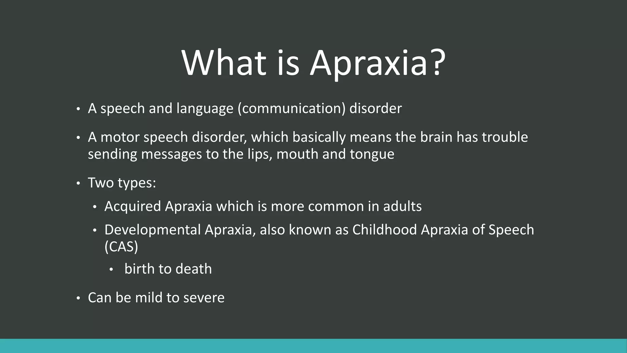 Apraxia | PPTX