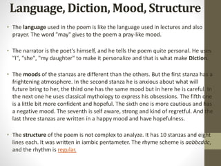 A Prayer For My Daughter by W.B. Yeats Prepared by Kaushal Desai | PPTX