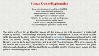 A prayer for my daughter by w. b. yeats | PPT
