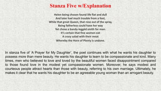 A prayer for my daughter by w. b. yeats | PPT