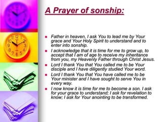 A prayer of sonship | PPT