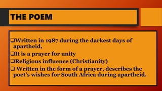 A prayer to all my countrymen by Guy Butler.pptx