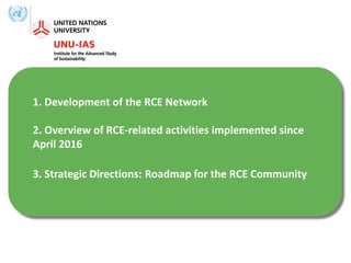 Progress of Global RCE Network and Roadmap for the RCE Community (UNU ...