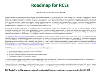 Progress of Global RCE Network and Roadmap for the RCE Community (UNU ...