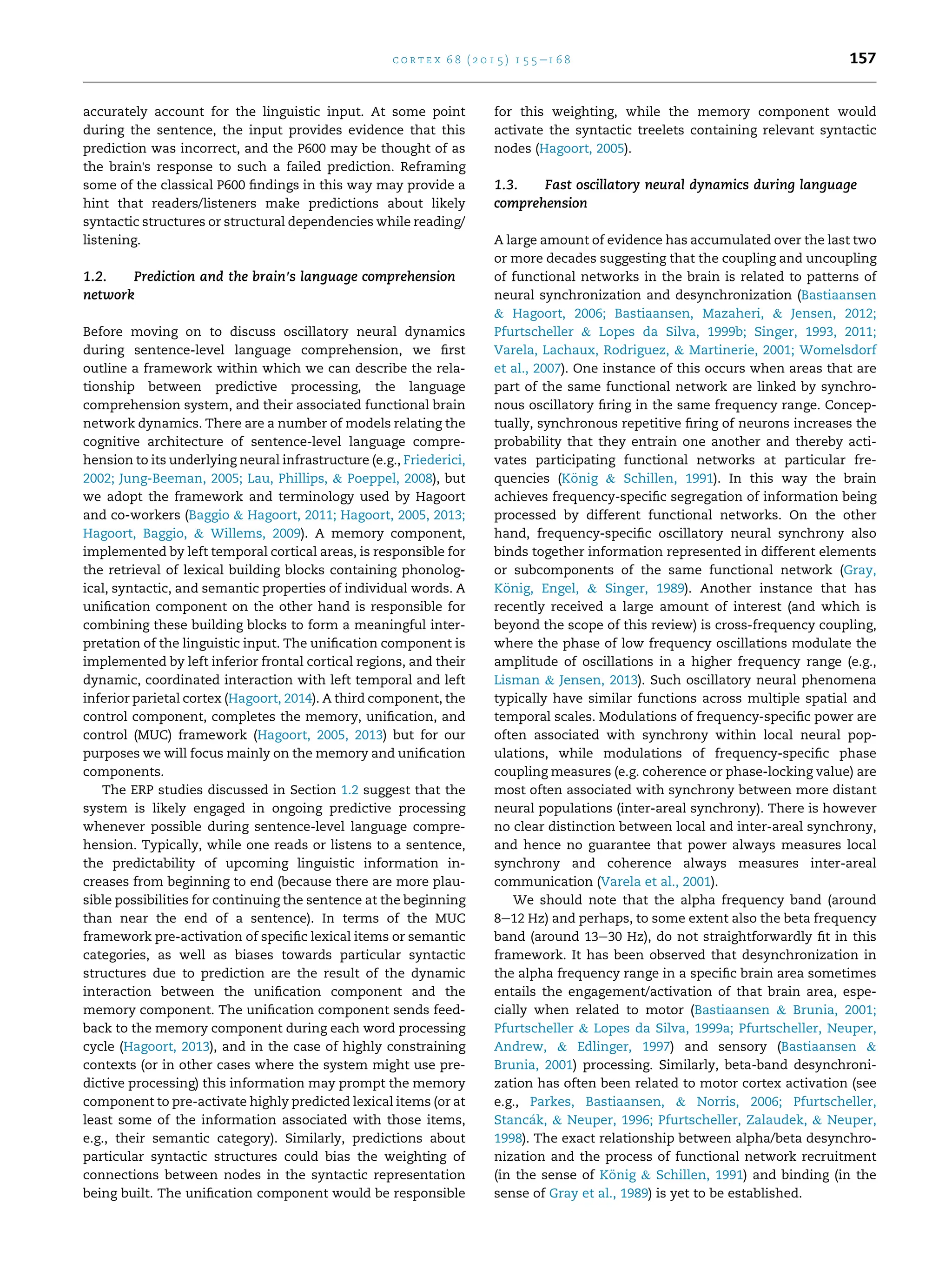 A predictive coding framework for rapid neural dynamics during sentence ...