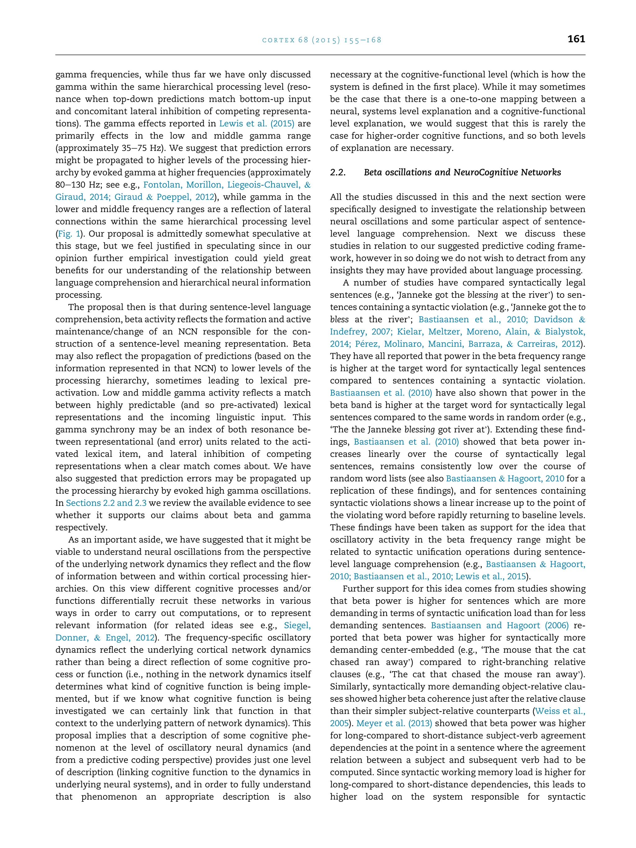 A predictive coding framework for rapid neural dynamics during sentence ...