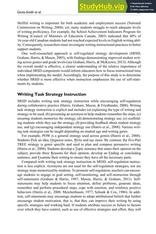 A Preliminary Component Analysis Of Self-Regulated Strategy Development ...