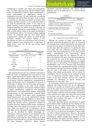 A Preliminary Literature Review Of Digital Transformation Case Studies | PDF