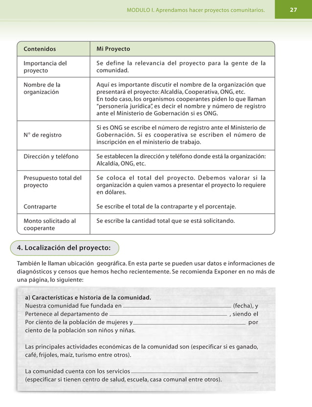Aprendamos hacer proyectos comunitarios | PDF
