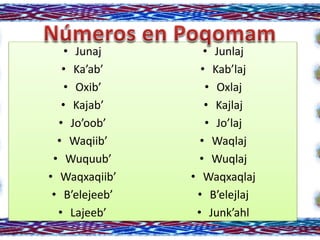 Aprendamos poqomam | PPTX