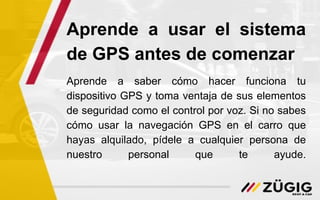 Aprende a usar el sistema de gps al alquilar un auto | PDF