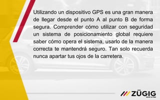 Aprende a usar el sistema de gps al alquilar un auto | PDF