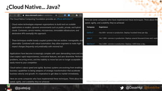 Aprende, contribuye, y surfea Cloud Native Java - GuateJUG 2021 | PPT