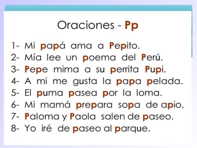 Aprendemos la p