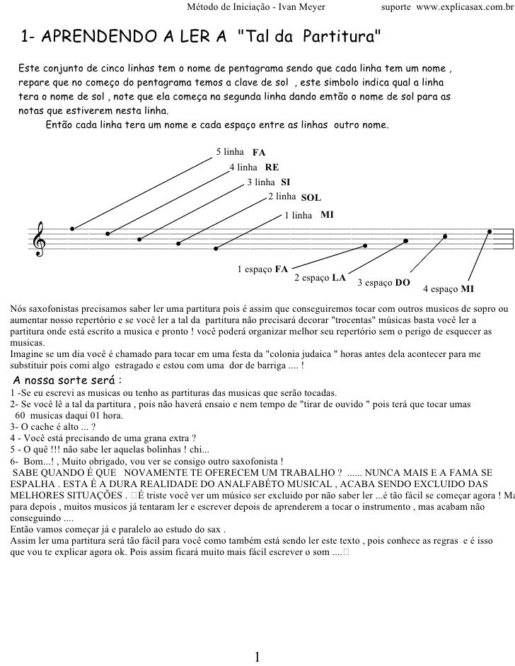 Aprendendo a ler partituras
