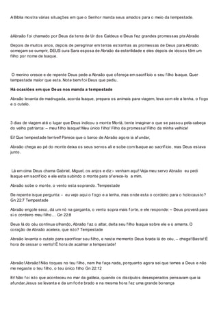 Aprendendo com as tempestades da vida | PDF