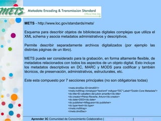 #Aprender3c - Metadatos en los sistemas de gestión bibliotecaria | PPT